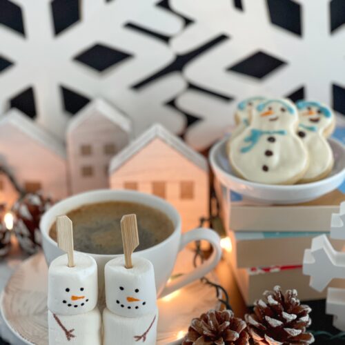 Schneemann Shortbread Cookies - Starbucks Copycat - Kochlöffeljunkies